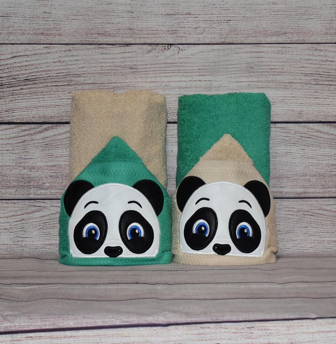 Personalized Panda Hooded Towel for Kids, Gifts for Kids, Hooded Bath ...