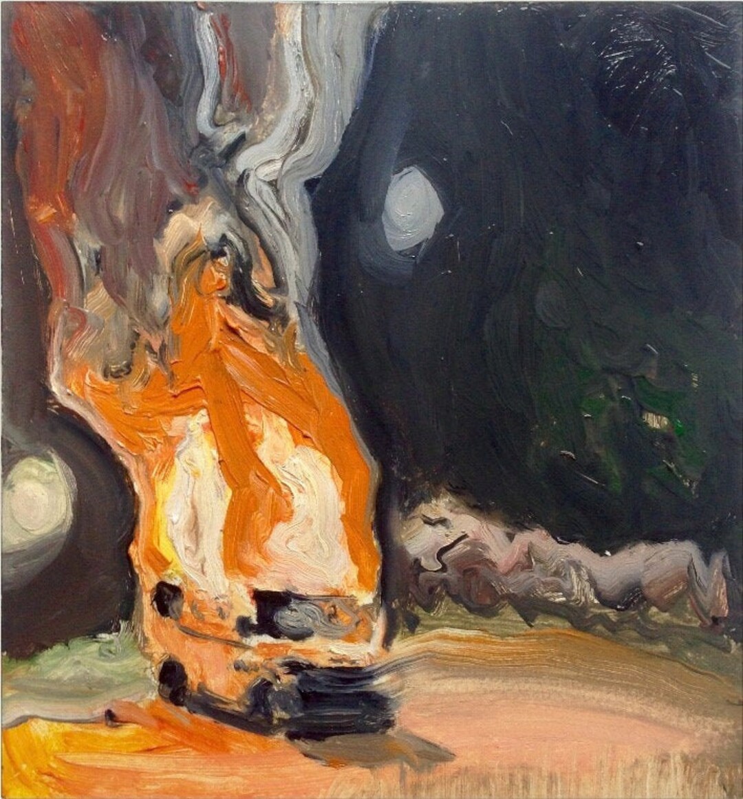 Burning Truck Poster of Original Oil Painting Art Print Art Print BLM ...