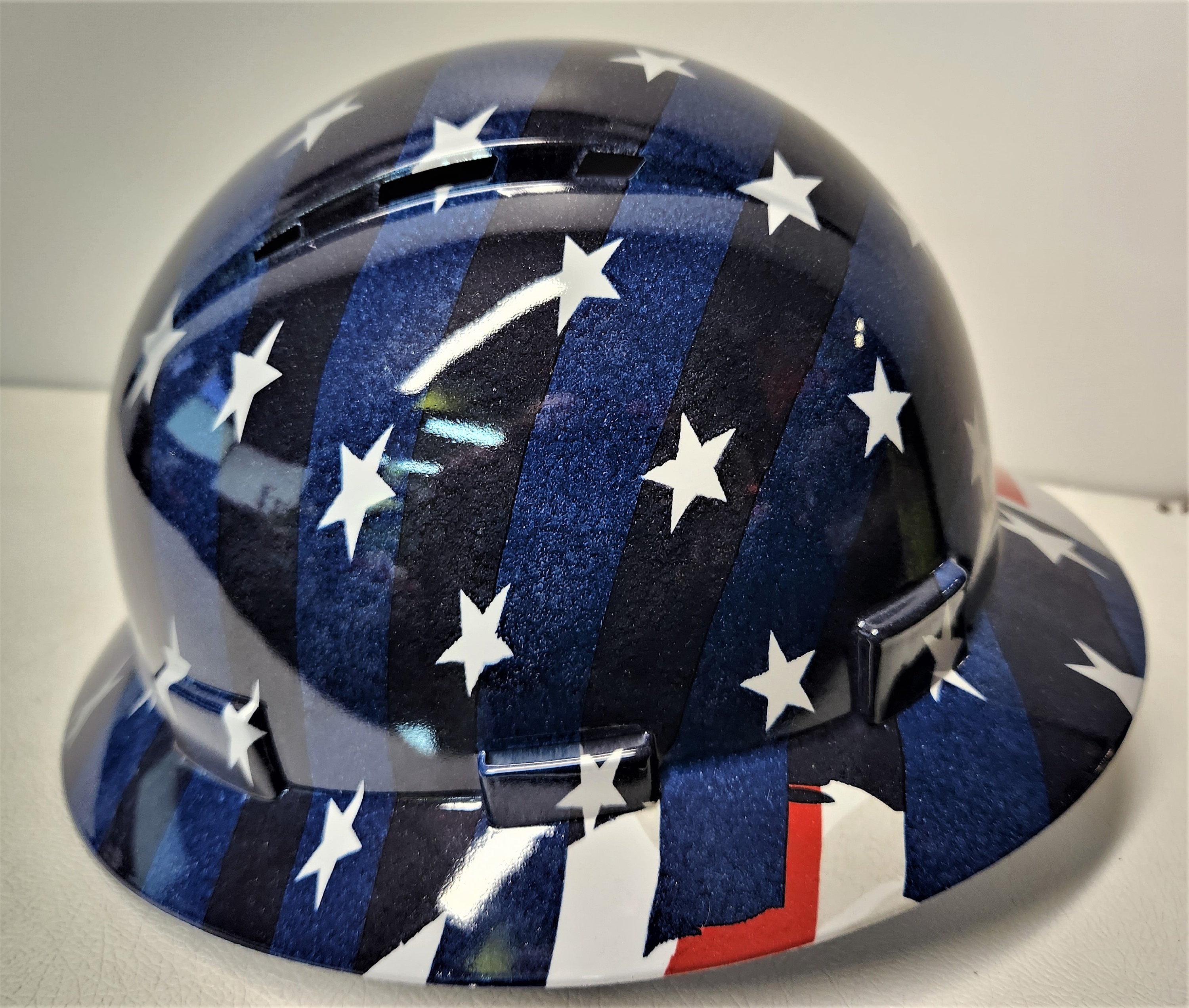 Custom Hydro Dipped AMERICAN FLAG Full Brim Hard Hat - Etsy