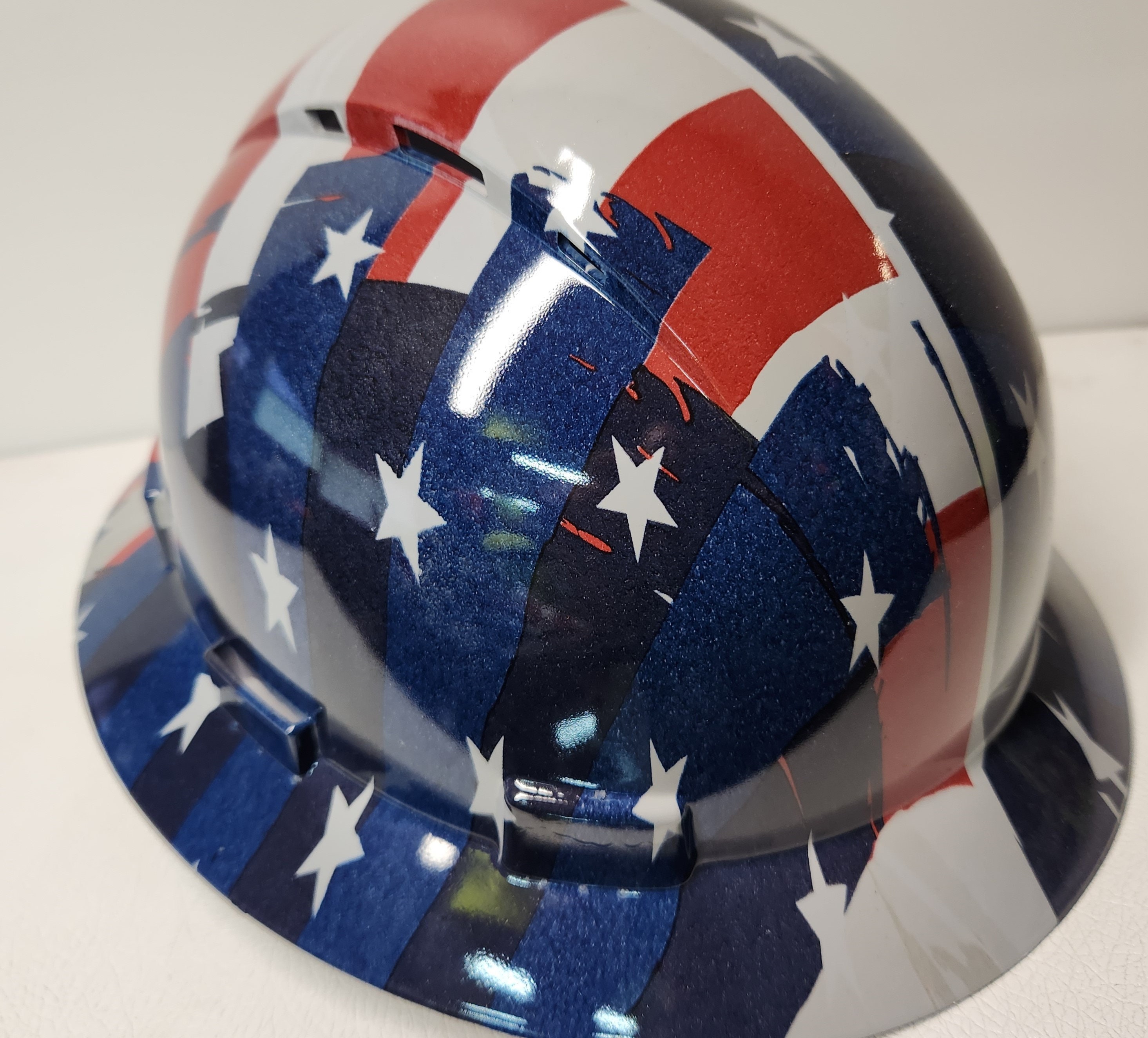 Custom Hydro Dipped AMERICAN FLAG Full Brim Hard Hat - Etsy