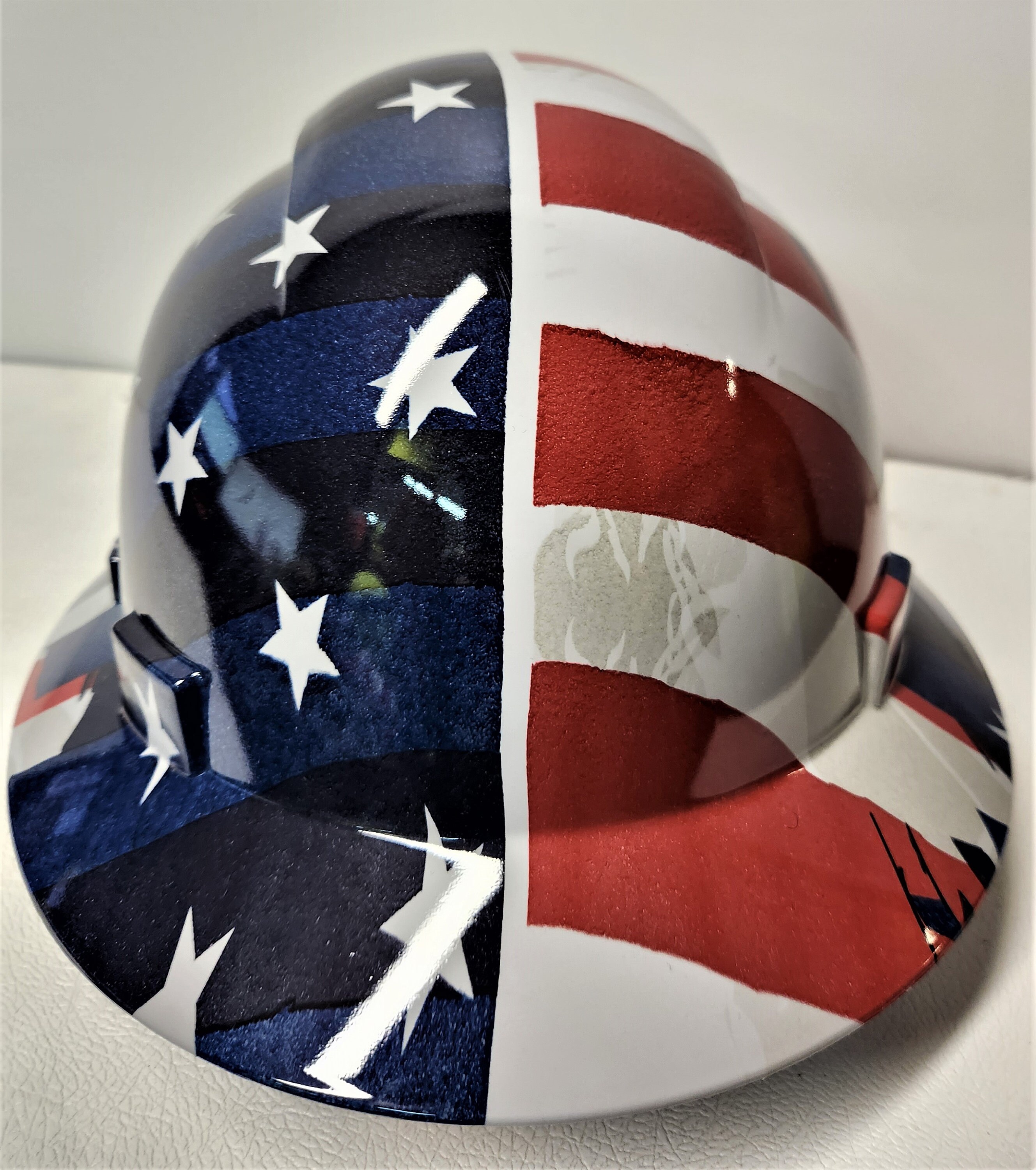 Custom Hydro Dipped AMERICAN FLAG Full Brim Hard Hat - Etsy
