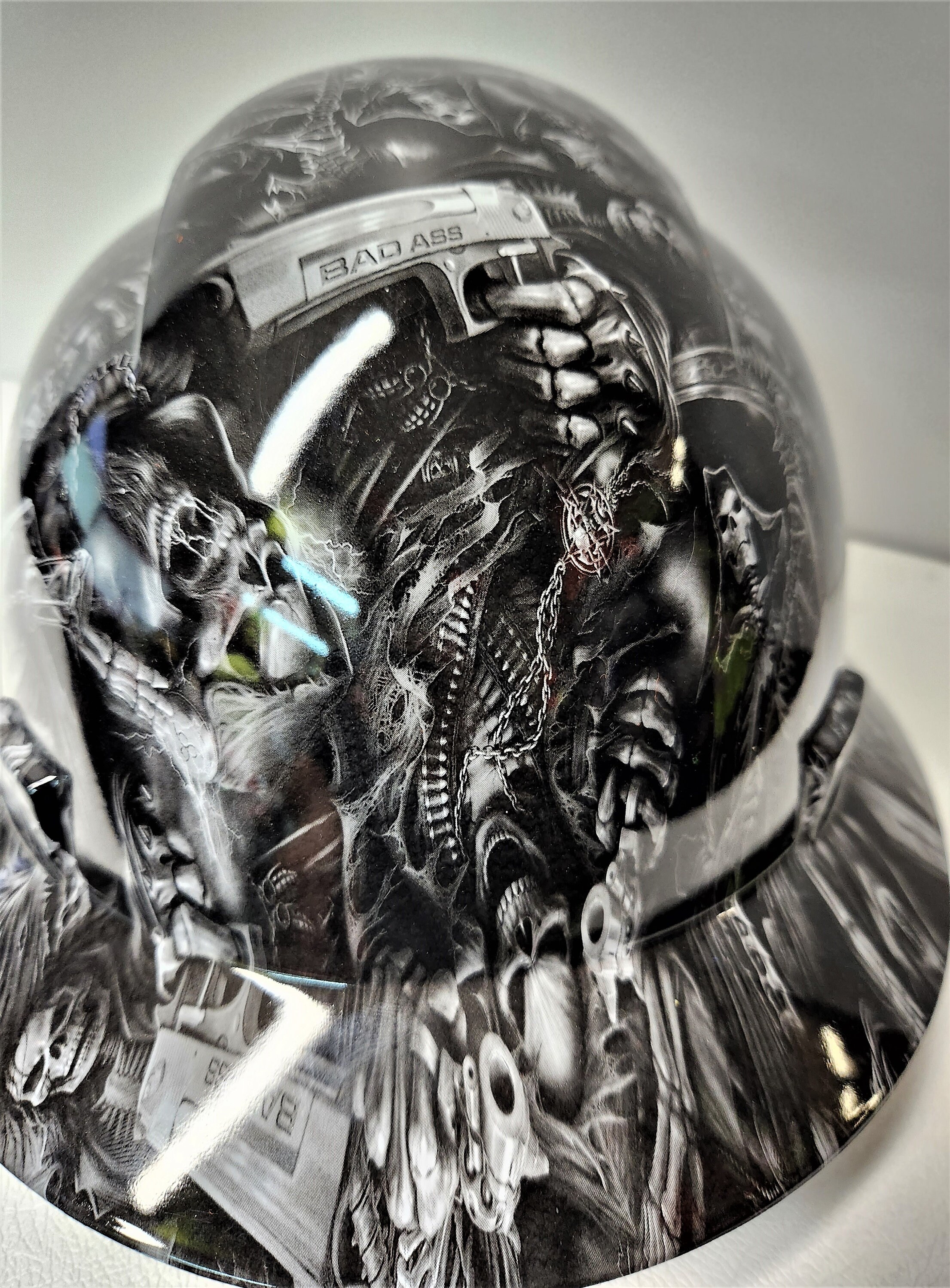 Custom Hydro Dipped Black Skeleton Full Brim Hard Hat - Etsy Canada