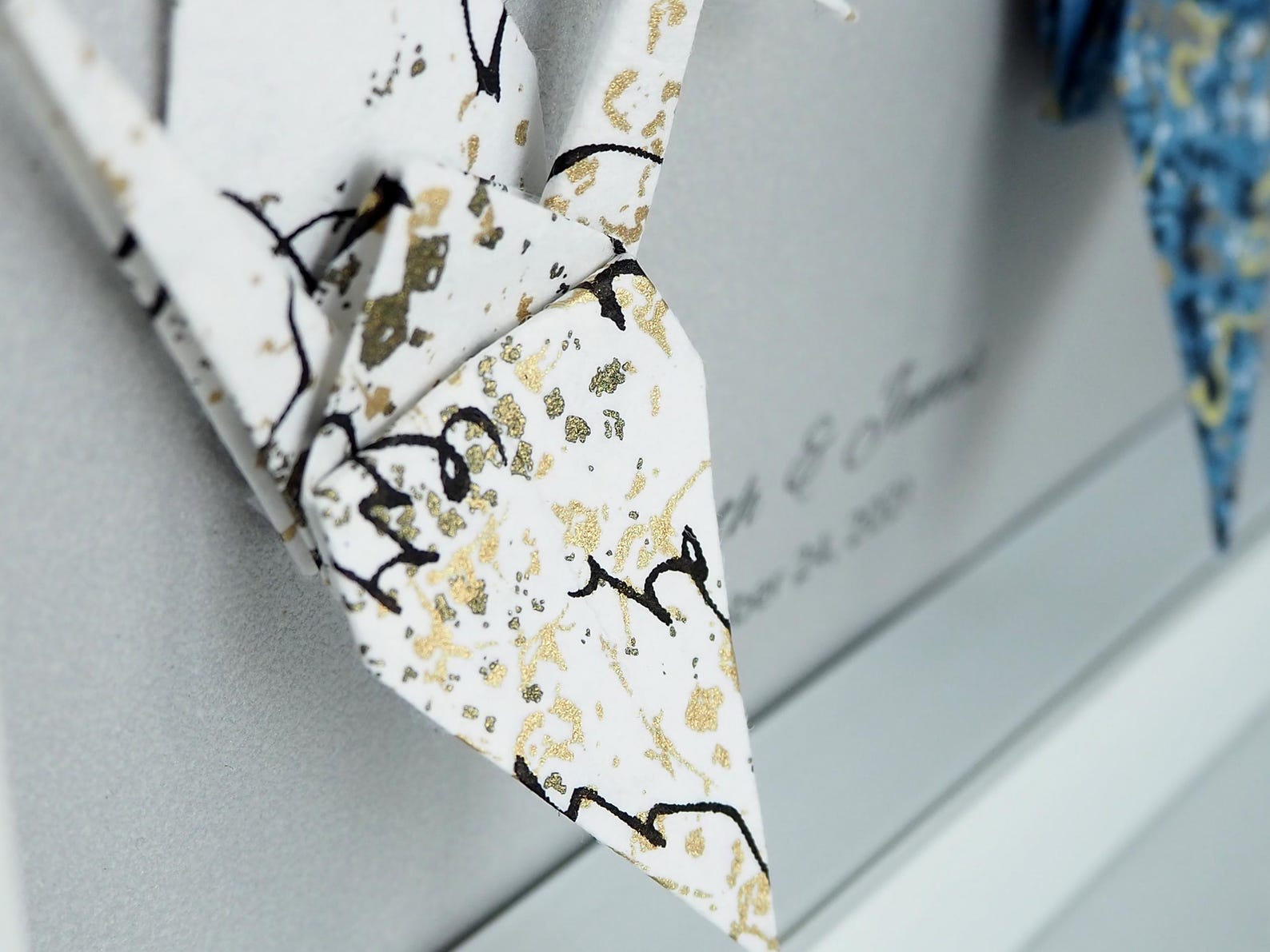 Origami Crane Art Frame – Deep North Journey Japanese Calligraphy ...