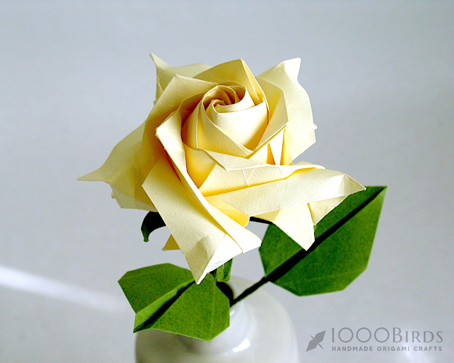 Pointed Petal Origami Paper Rose Single Paper Rose Paper - Etsy