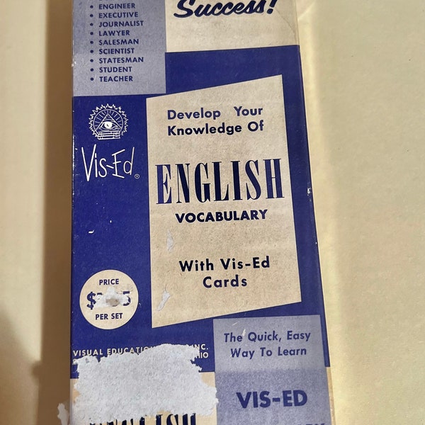 Vocabulary Cards - Etsy