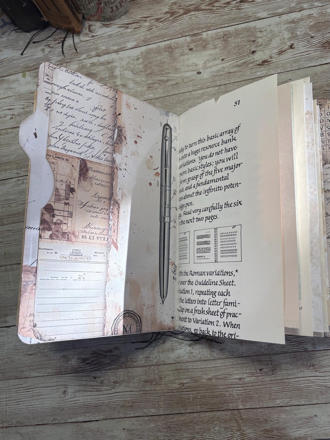 Calligraphy Themed Junk Journal - Etsy