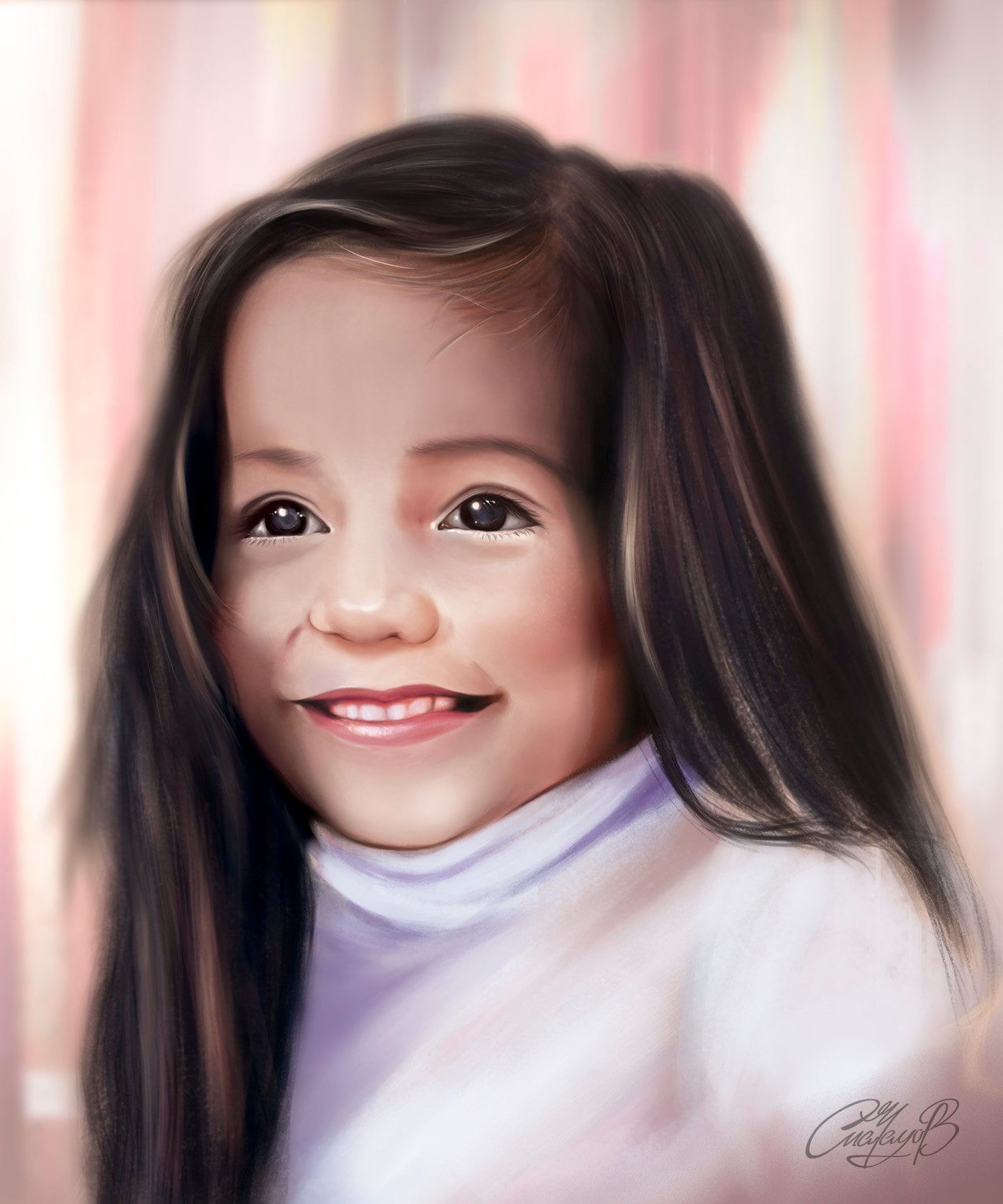 Custom Digital Portrait, Art Commission, Semi Realistic Portrait ...