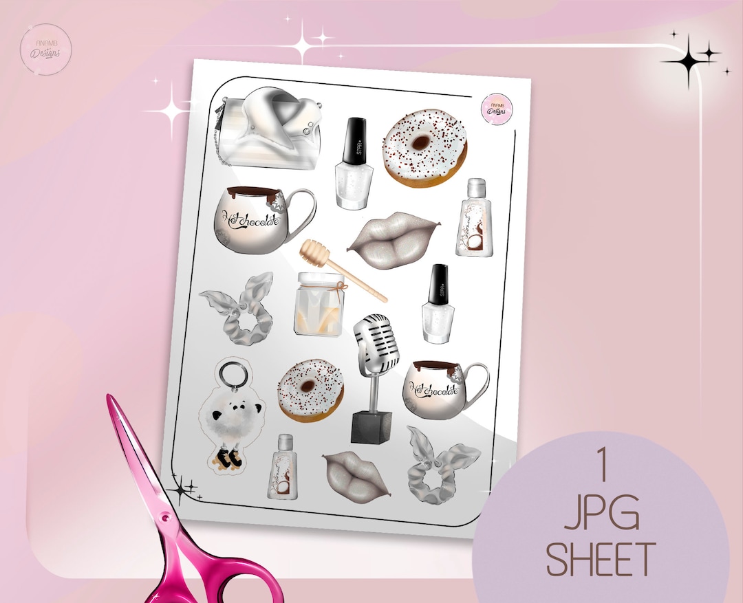 Planner Stickers Png, Printable Sticker Sheet, Journal Stickers ...