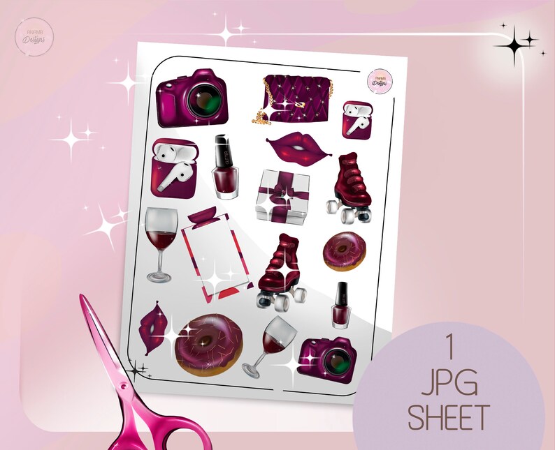 Printable Sticker Kit,journal Digital Stickers, Png Printable ...