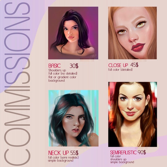 Drawing & Illustration custom art portrait commission digital art ...