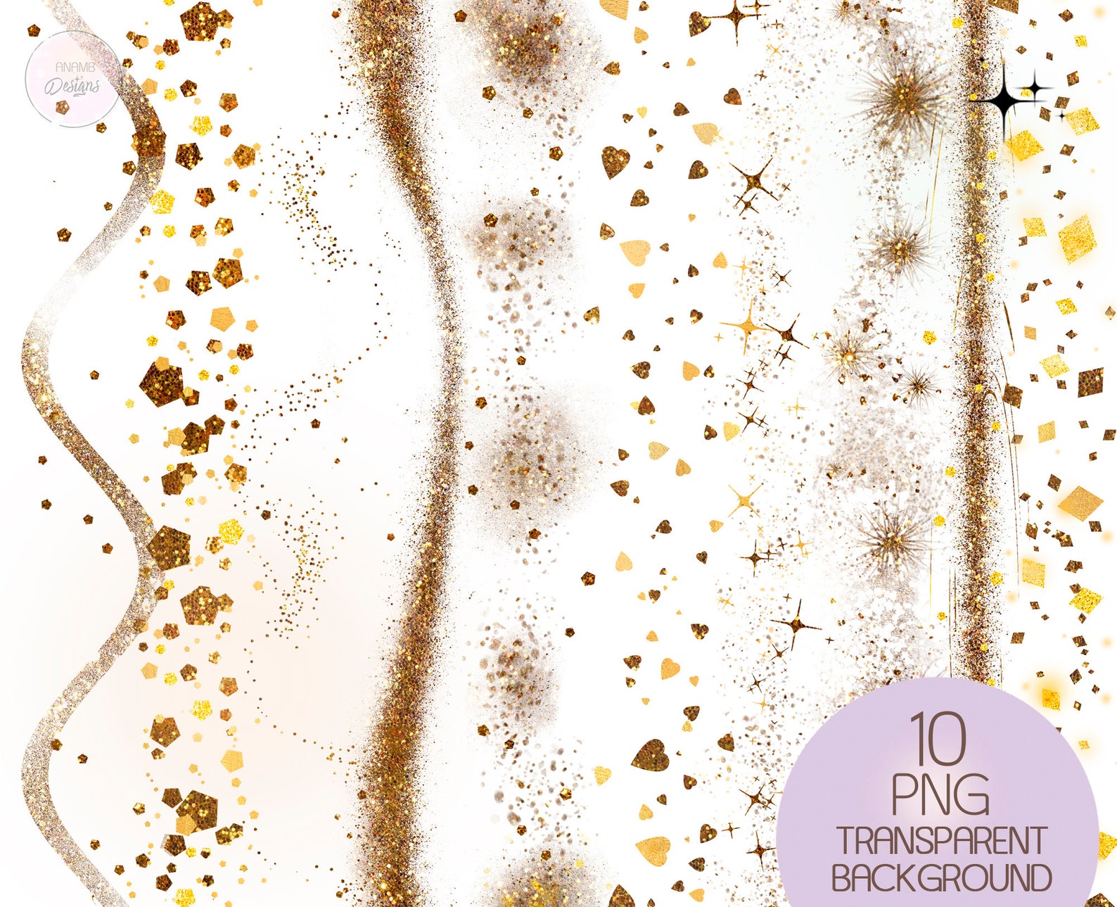 Glitter Png, Glam Texture Png, Shimmer Clipart, Gold Light Effect, Dust ...