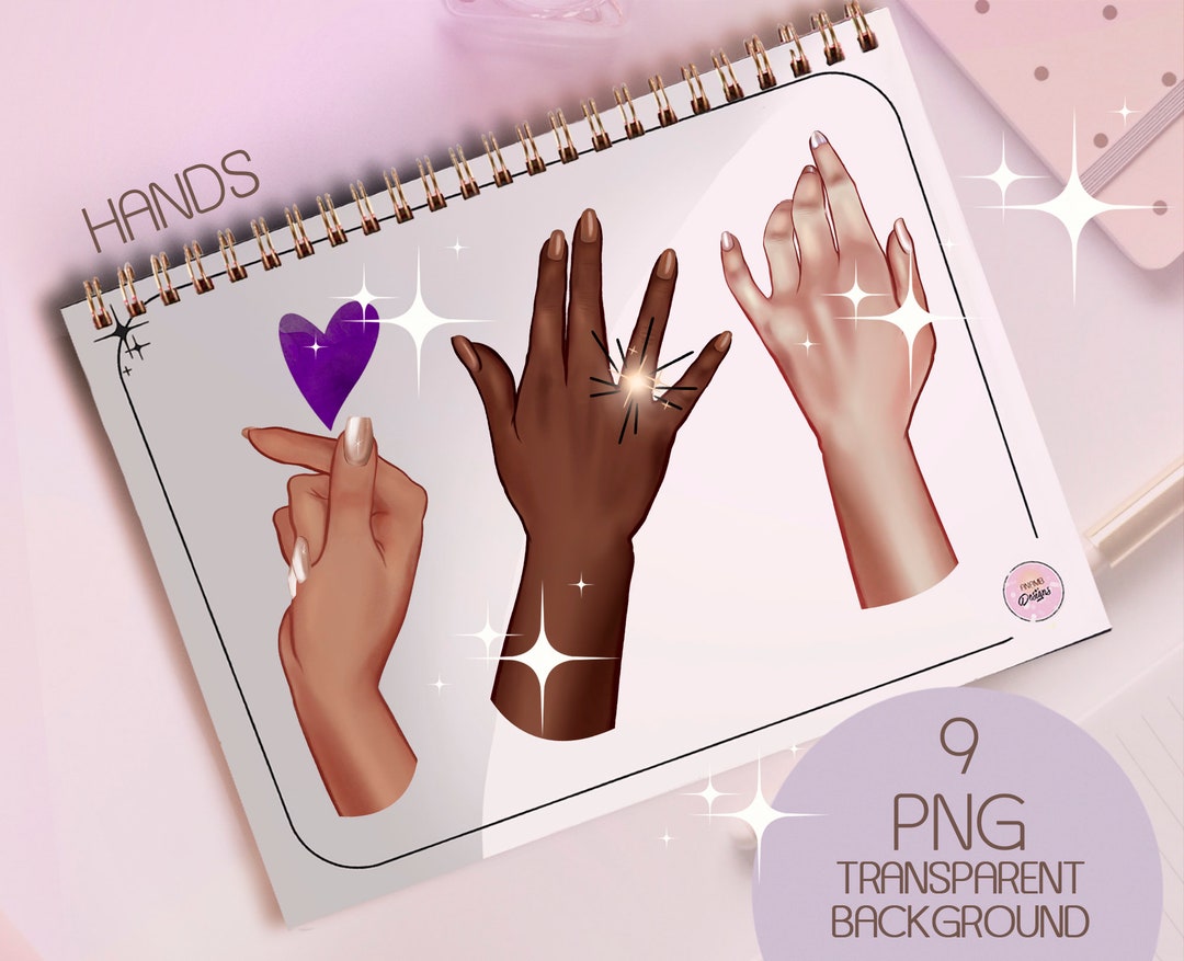 Female Hands, Hand Gesture, Printable Jewelry Display, Heart Hand Shape ...