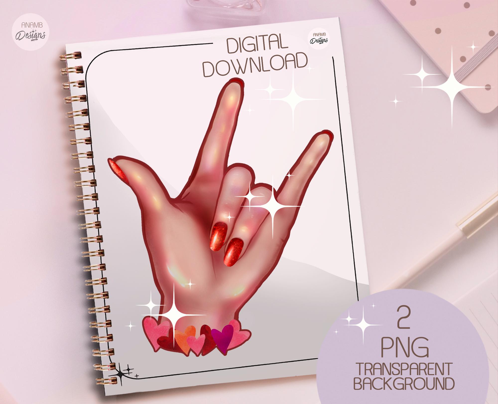 I Love You Hand Sign Png, Love Vibes Sublimation Design, ASL I Love You ...