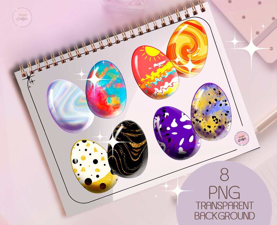 Painted Easter Egg PNG Clipart: Spring Graphics (digital Download) - Etsy