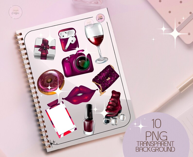 Printable Sticker Kit,journal Digital Stickers, Png Printable ...