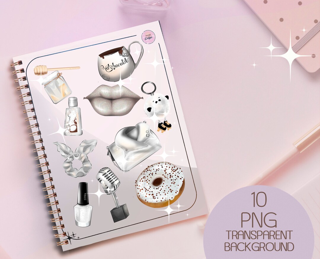 Planner Stickers Png, Printable Sticker Kit, Journal Stickers, Elements ...