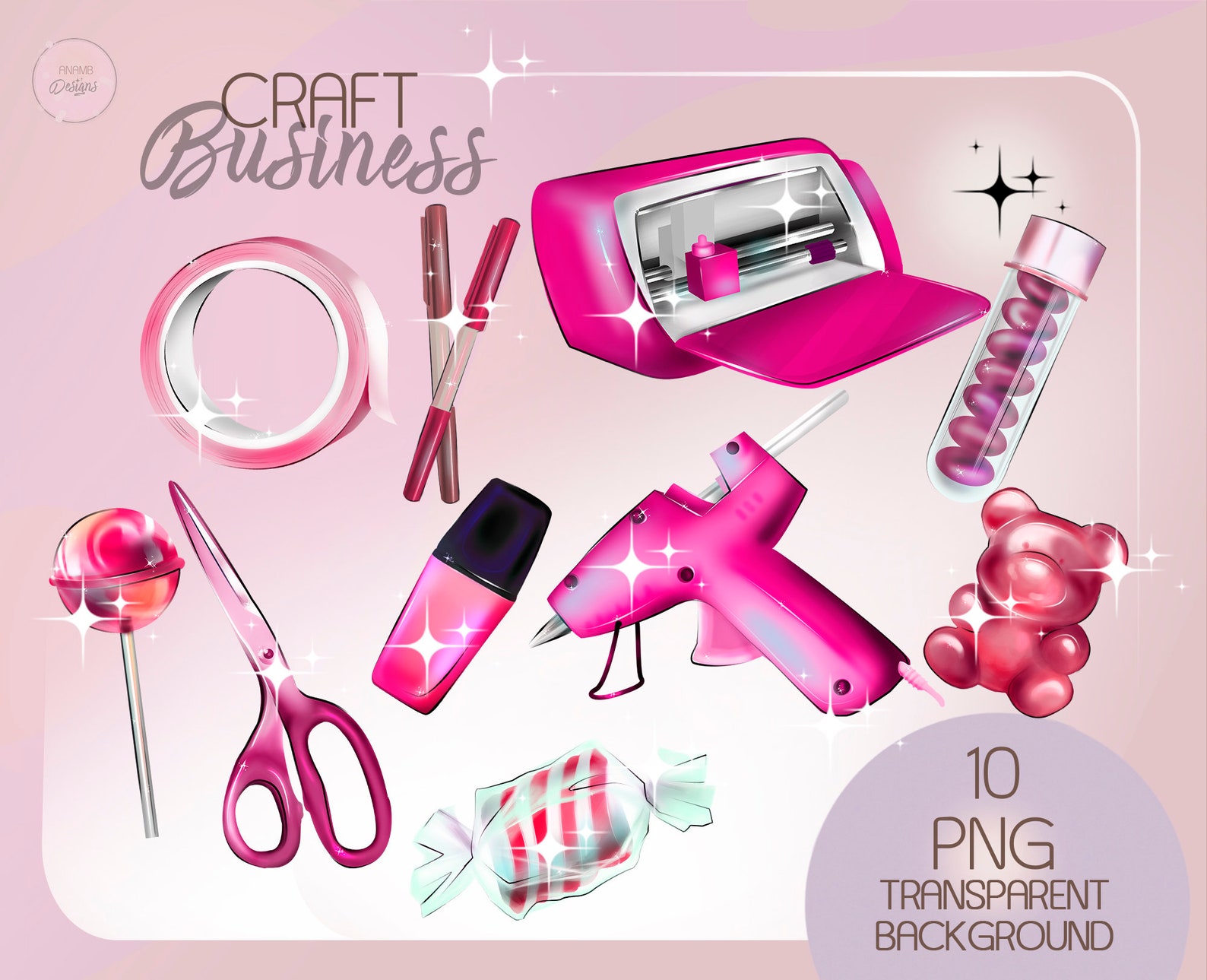 Craft Tools Clipart, Cut Machine Png, Cute Accessories, Scrapbooking ...