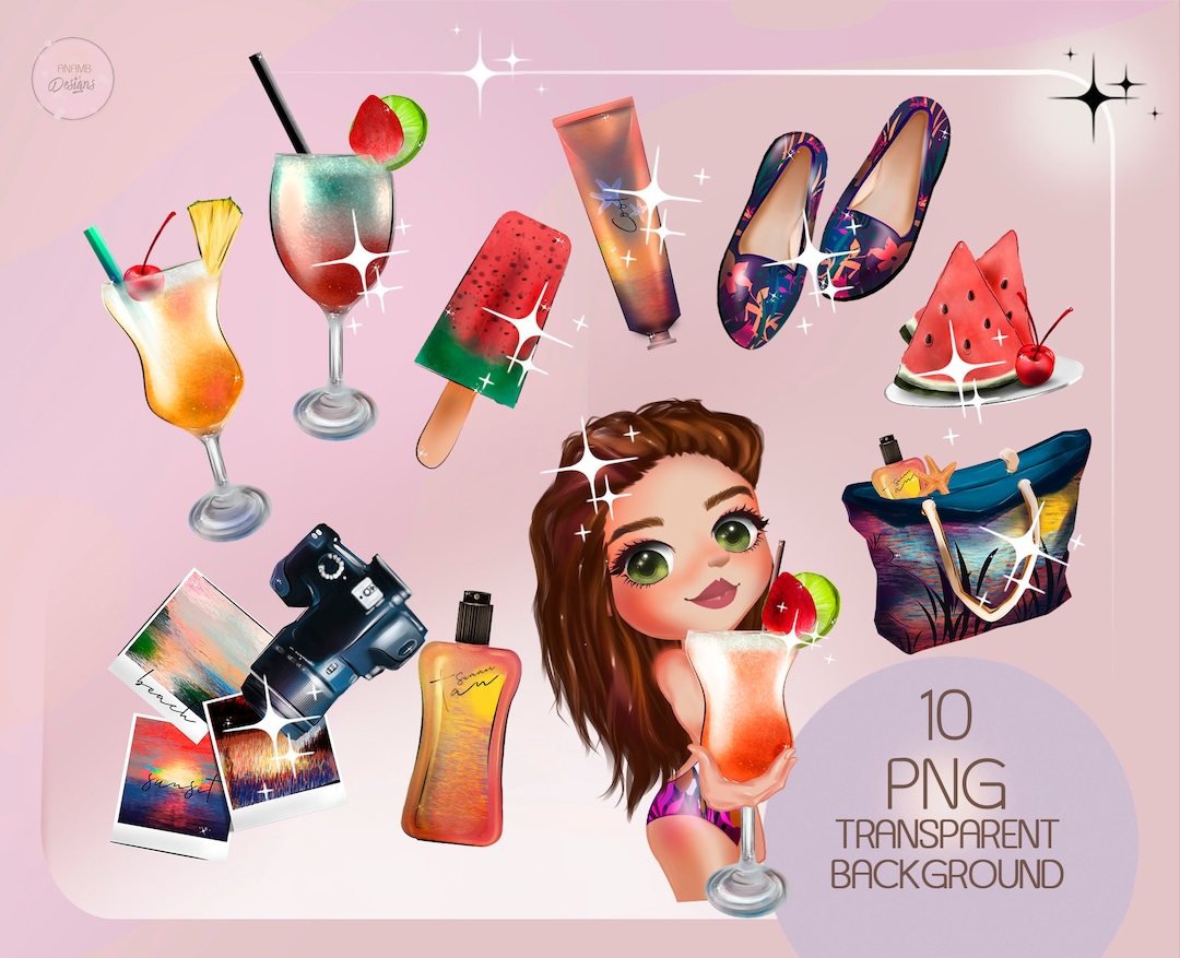 Summer Png Vacation Clipart Holiday Clipart Tropical Png - Etsy