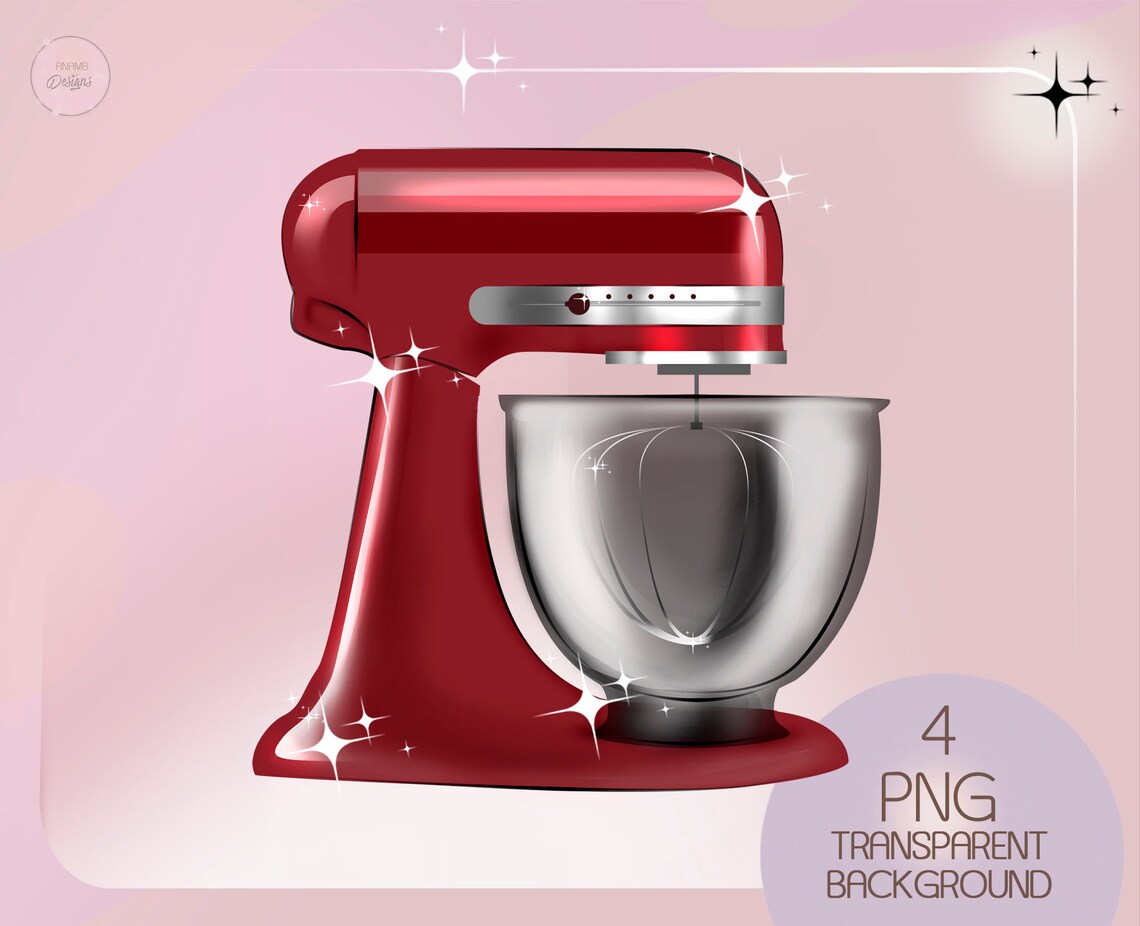 Hot Pink Stand Mixer Clipart: Kitchen Appliance PNG (digital Download ...