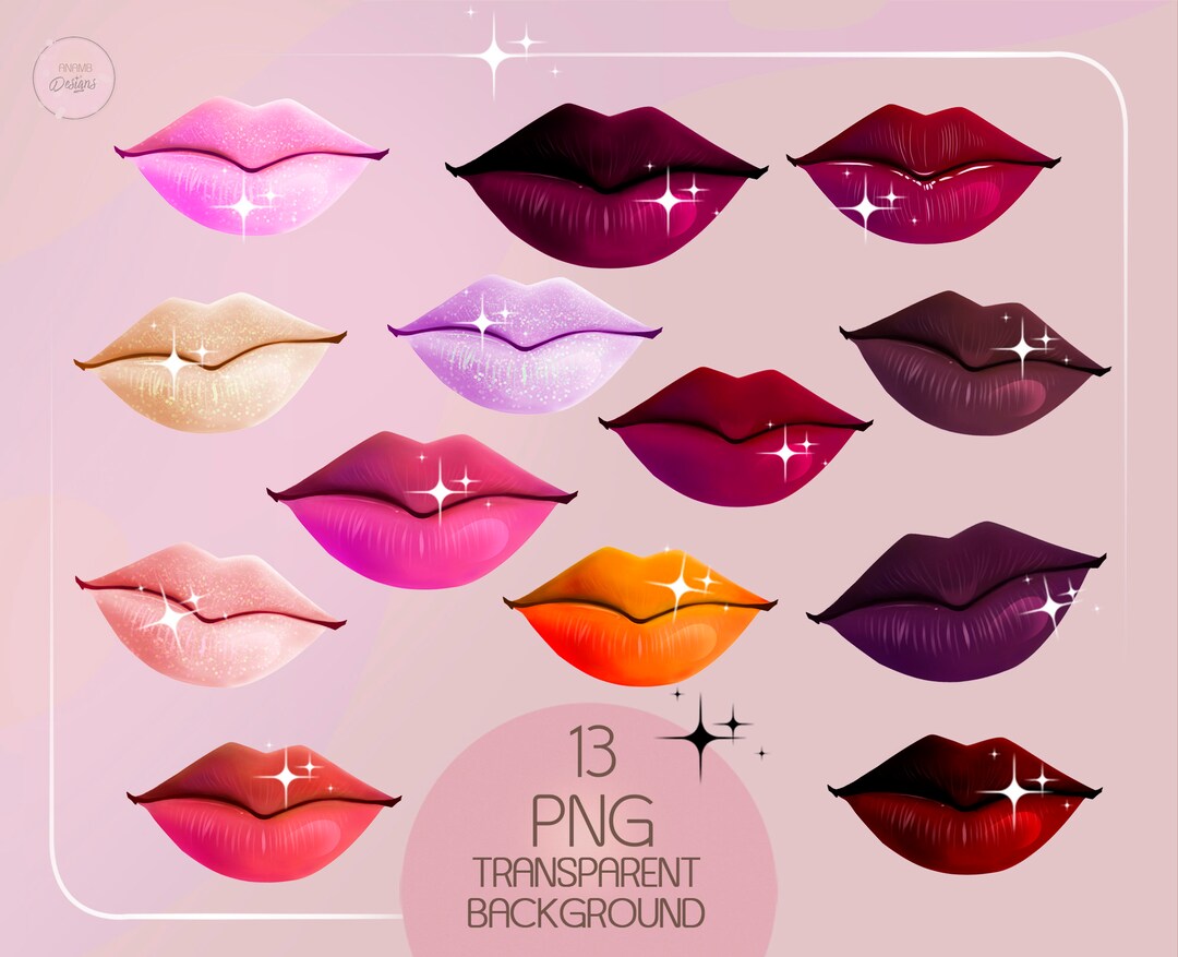 Glitter Lips Lips Clip Art Lips Gloss Clipart Sexy Lips - Etsy