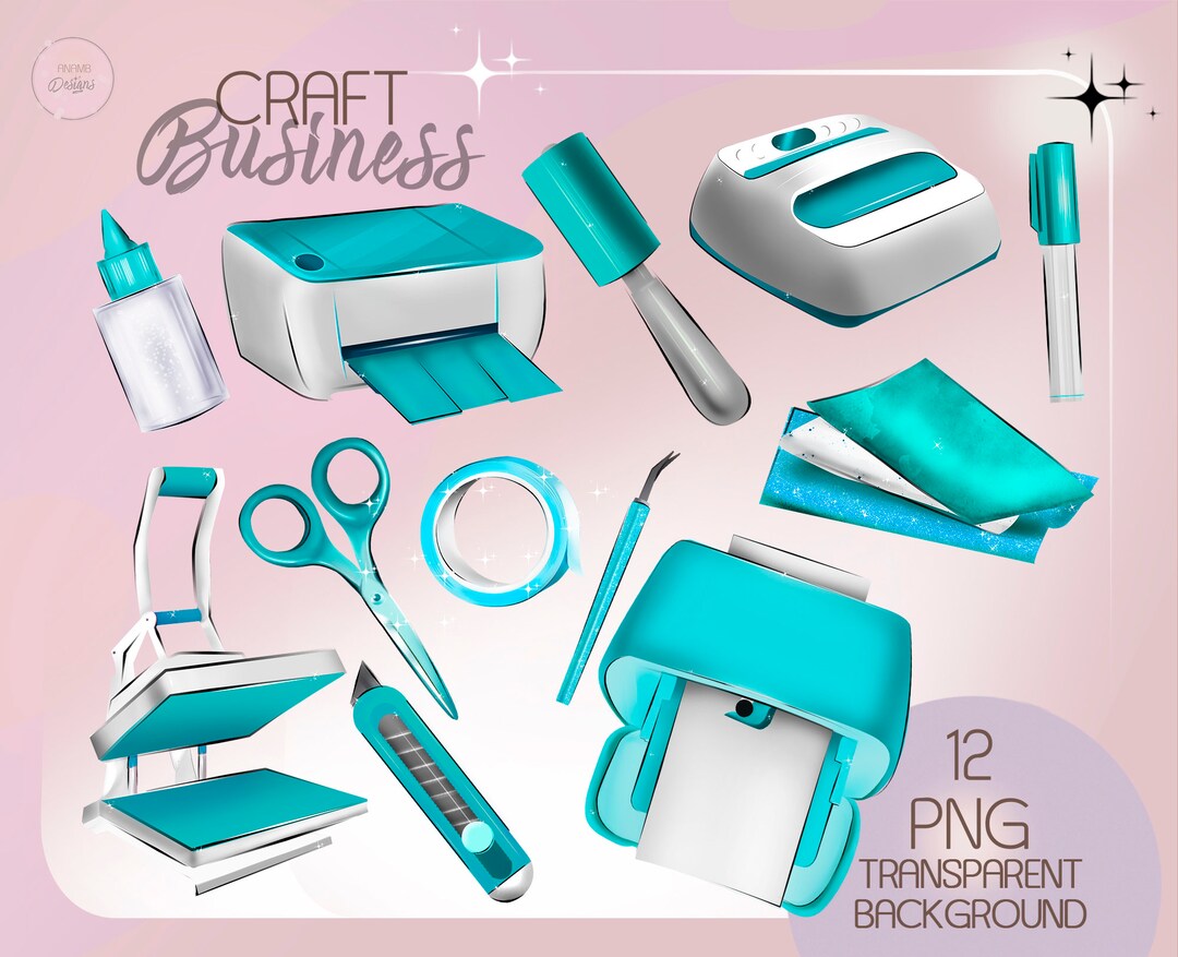 Crafting Png, Cutting Machine Png, Craft Graphic, Crafter Clipart Teal ...