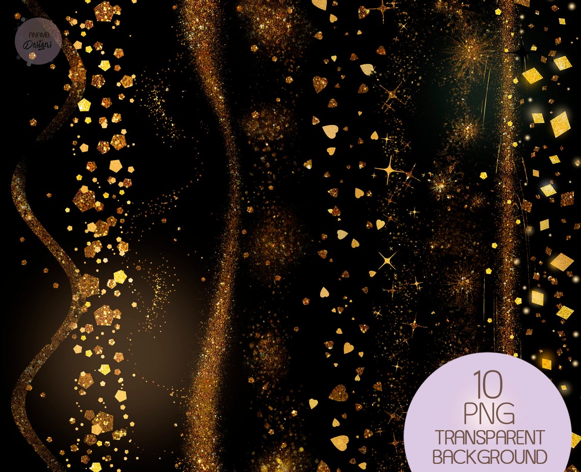 Glitter Png, Glam Texture Png, Shimmer Clipart, Gold Light Effect, Dust ...