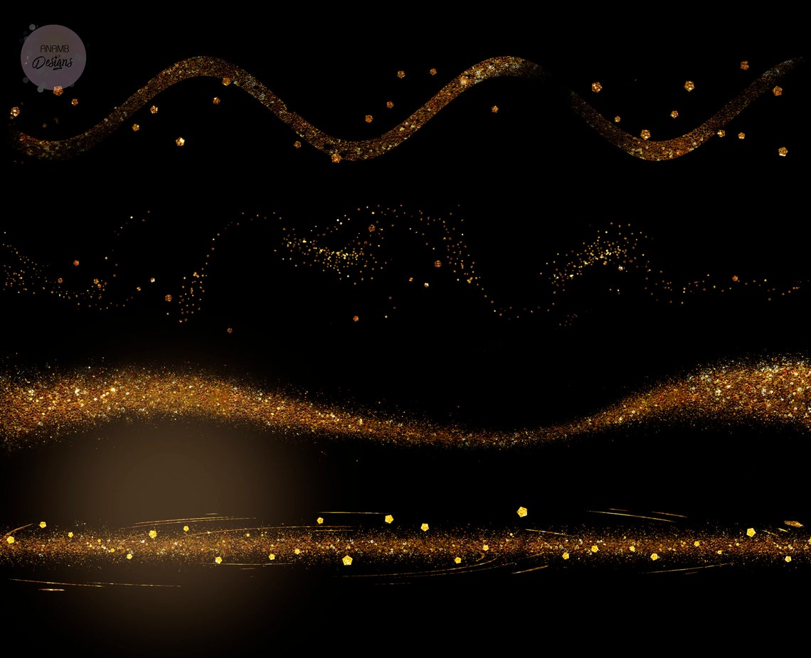 Gold Glitter Texture Overlays: Shimmer Clipart Sparkle Effect (PNG ...
