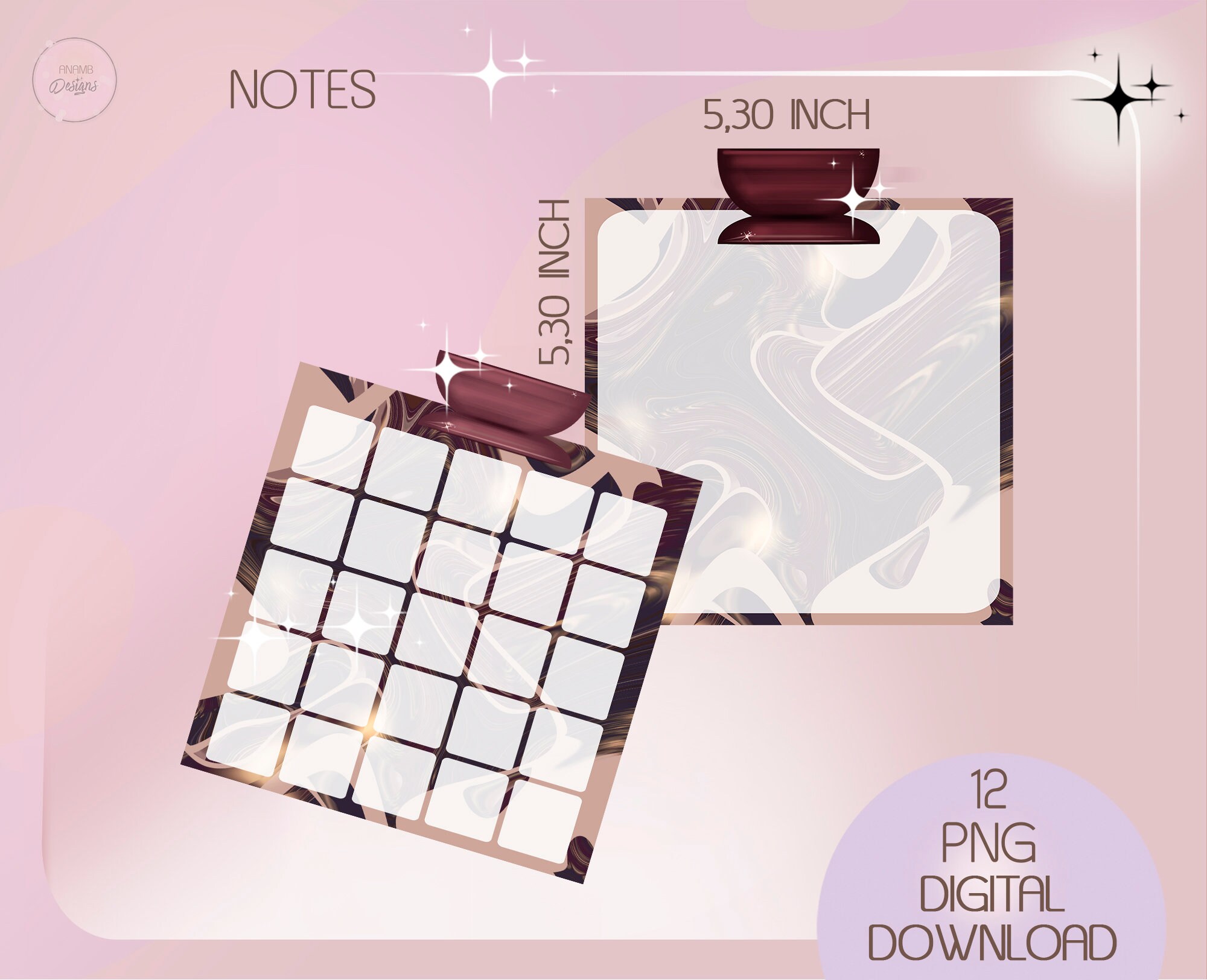 Note Taking Template, Digital Notepaper, Notes Printable Planner, Note ...