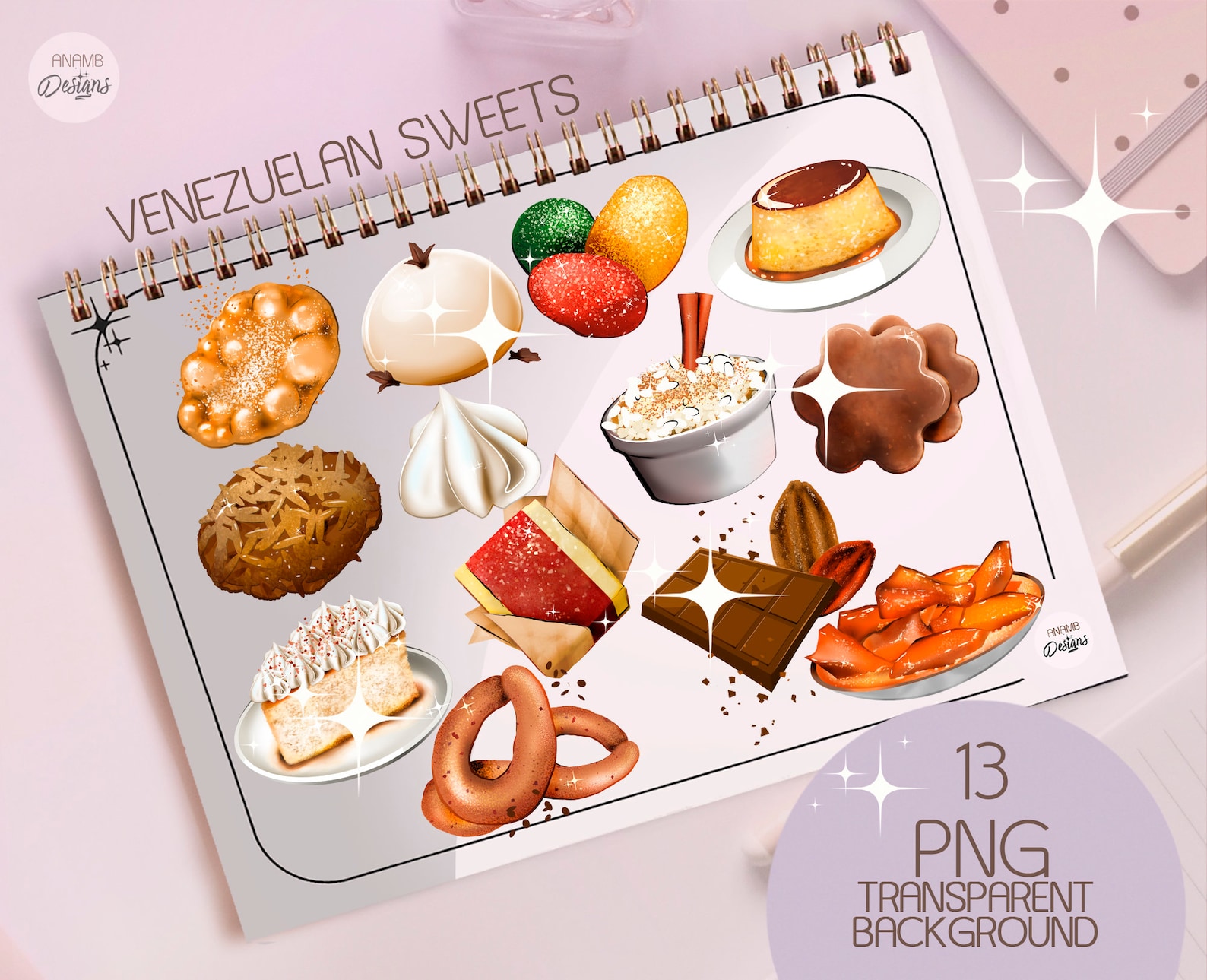 Venezuelan Sweets Digital Stickers, Dulces Venezolanos Png, Venezuela ...
