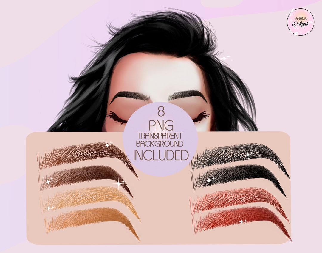 Digital Woman Eyebrow Design Png, Printable Realistic Eyebrows ...