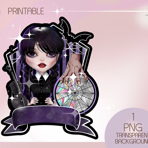 Wednesday Cake Topper Printable - Etsy