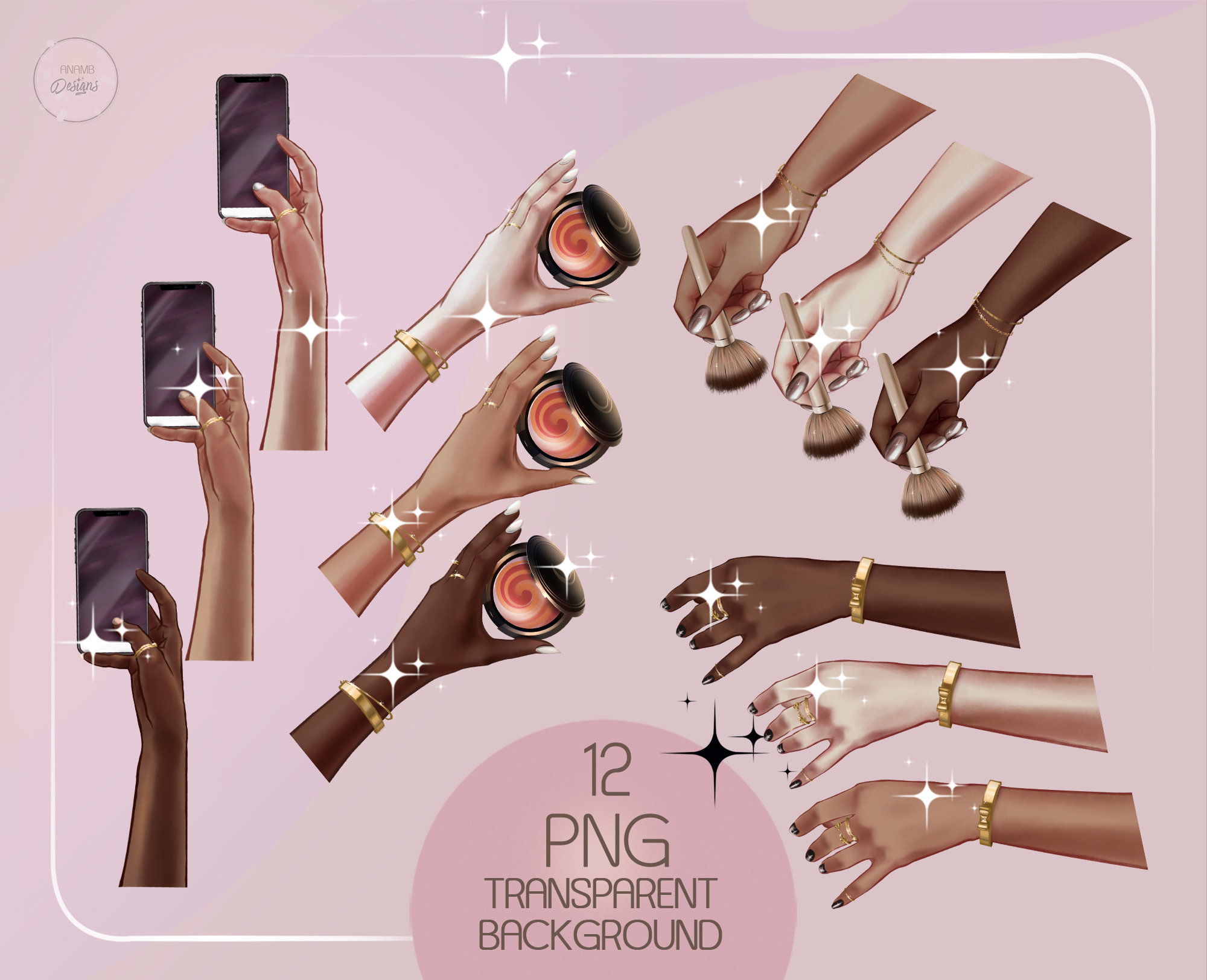 Hands Png, Female Hand Holding Phone, Poses, Beauty Salon, Painted ...