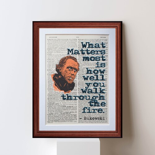Charles Bukowski: Print - Etsy