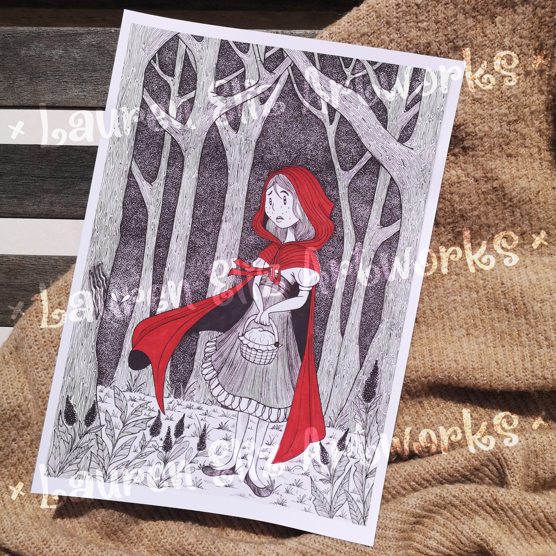 Little Red Riding Hood Art Print. - Etsy