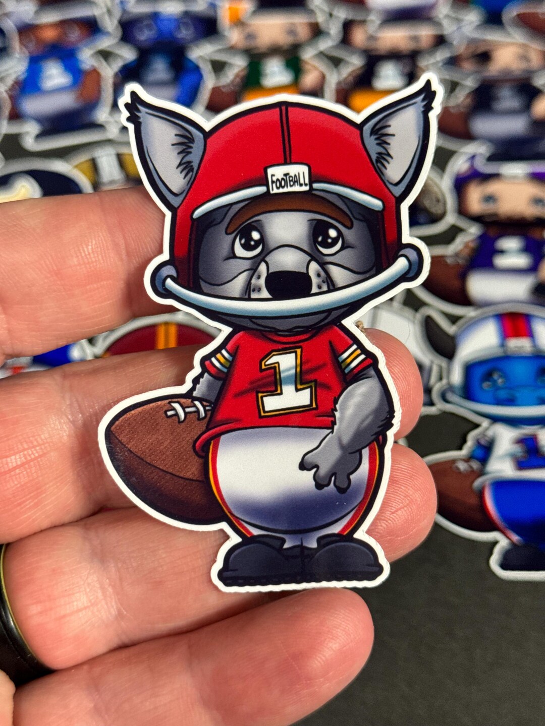 Cute Football Team Character Stickers - Etsy