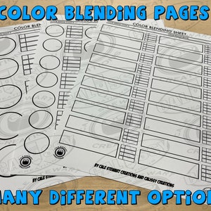 Printable Color Blend Chart (circle)- 10 Colors, Blank, Swatch Chart ...