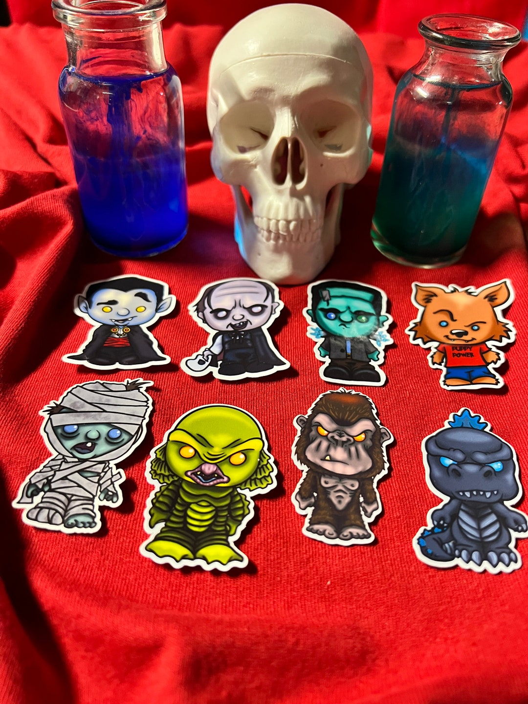 Halloween Little Monster Sticker Pack: Glossy Waterproof Planner ...