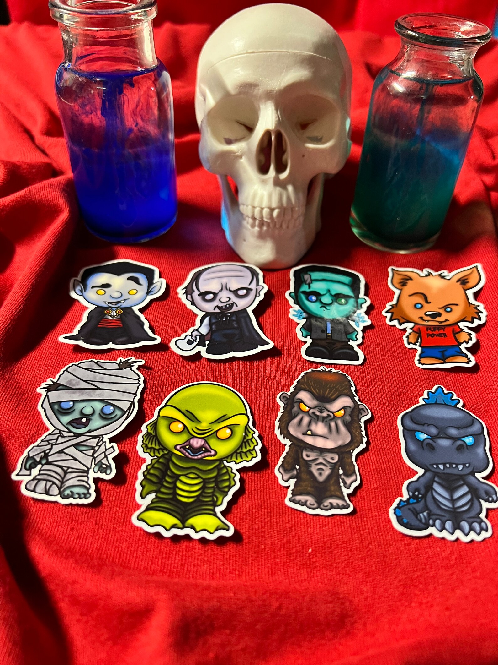 Halloween Little Monster Sticker Pack – Glossy Waterproof Vinyl 8 ...
