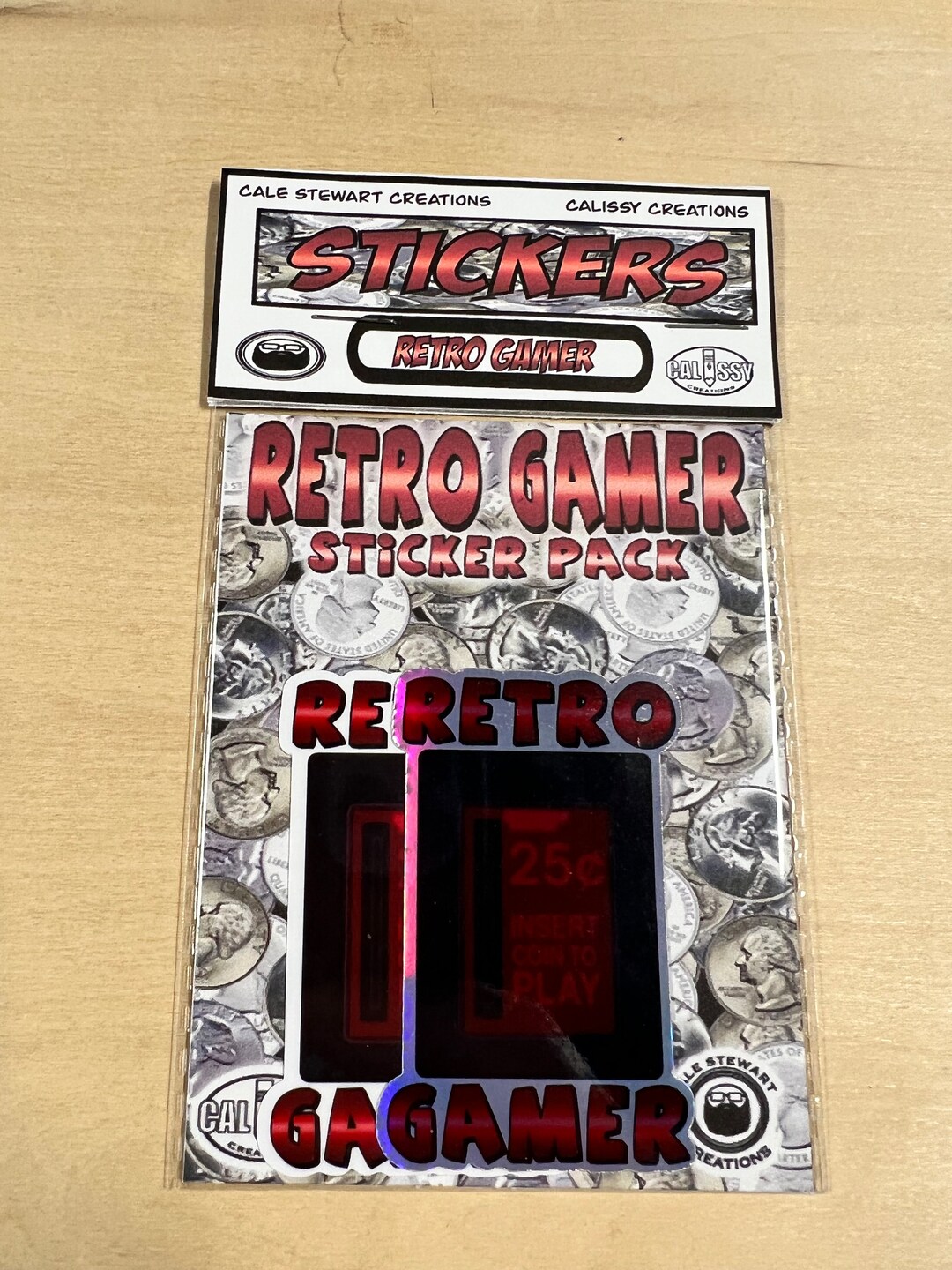 Retro Gaming Coin Slot Sticker Pack Glossy and Holographic - Etsy