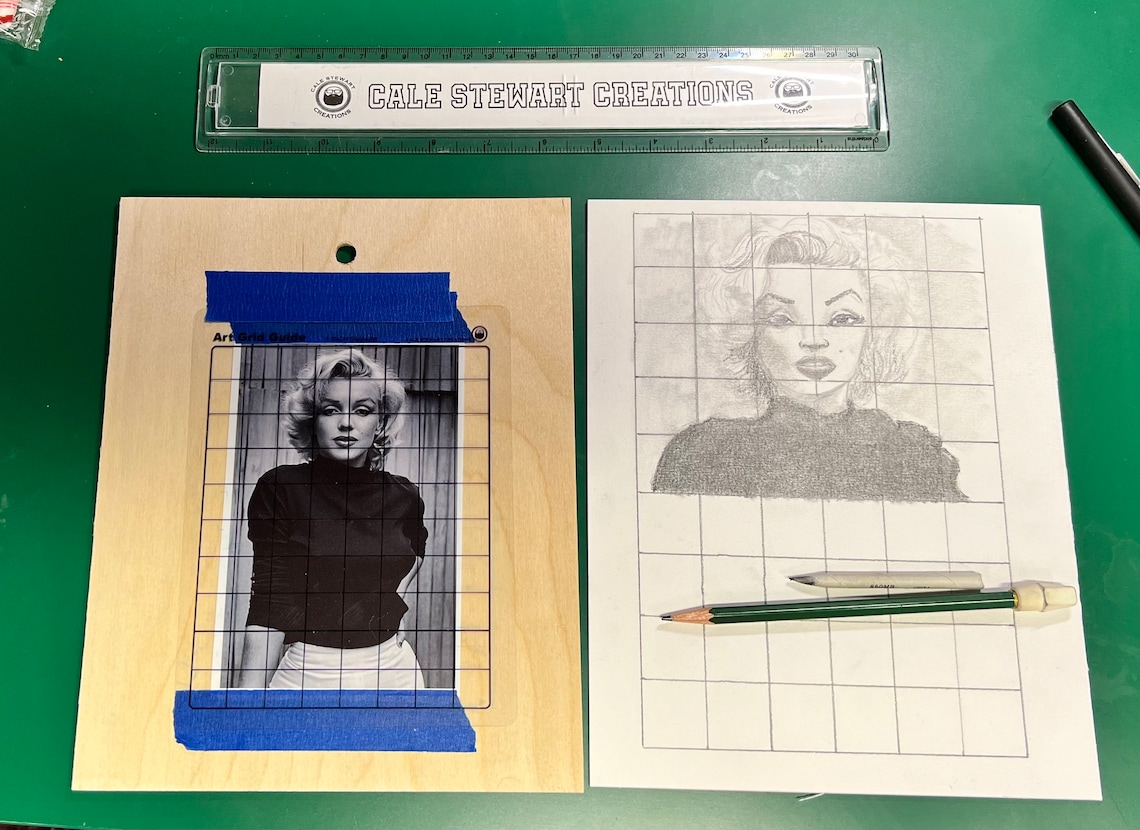 Digital Download for Printable Transparent Drawing Grid Overlay - Etsy