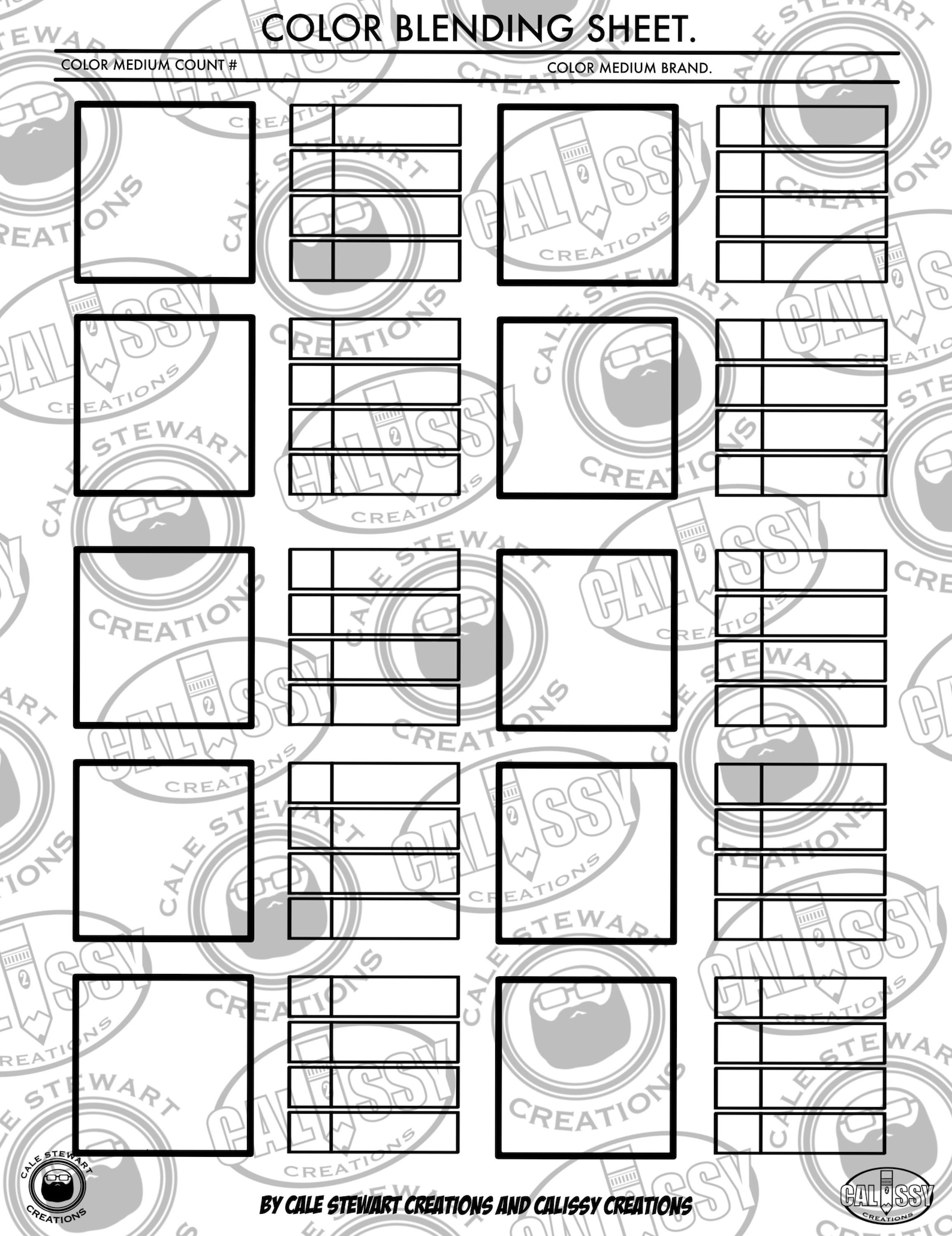 Printable Color Blend Chart Square 10 Colors Blank Etsy printable-color-blend-chart-square-10-colors-blank-etsy