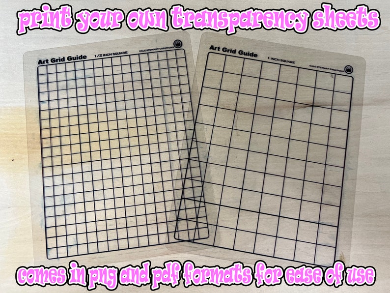 Digital Download for Printable Transparent Drawing Grid Overlay - Etsy