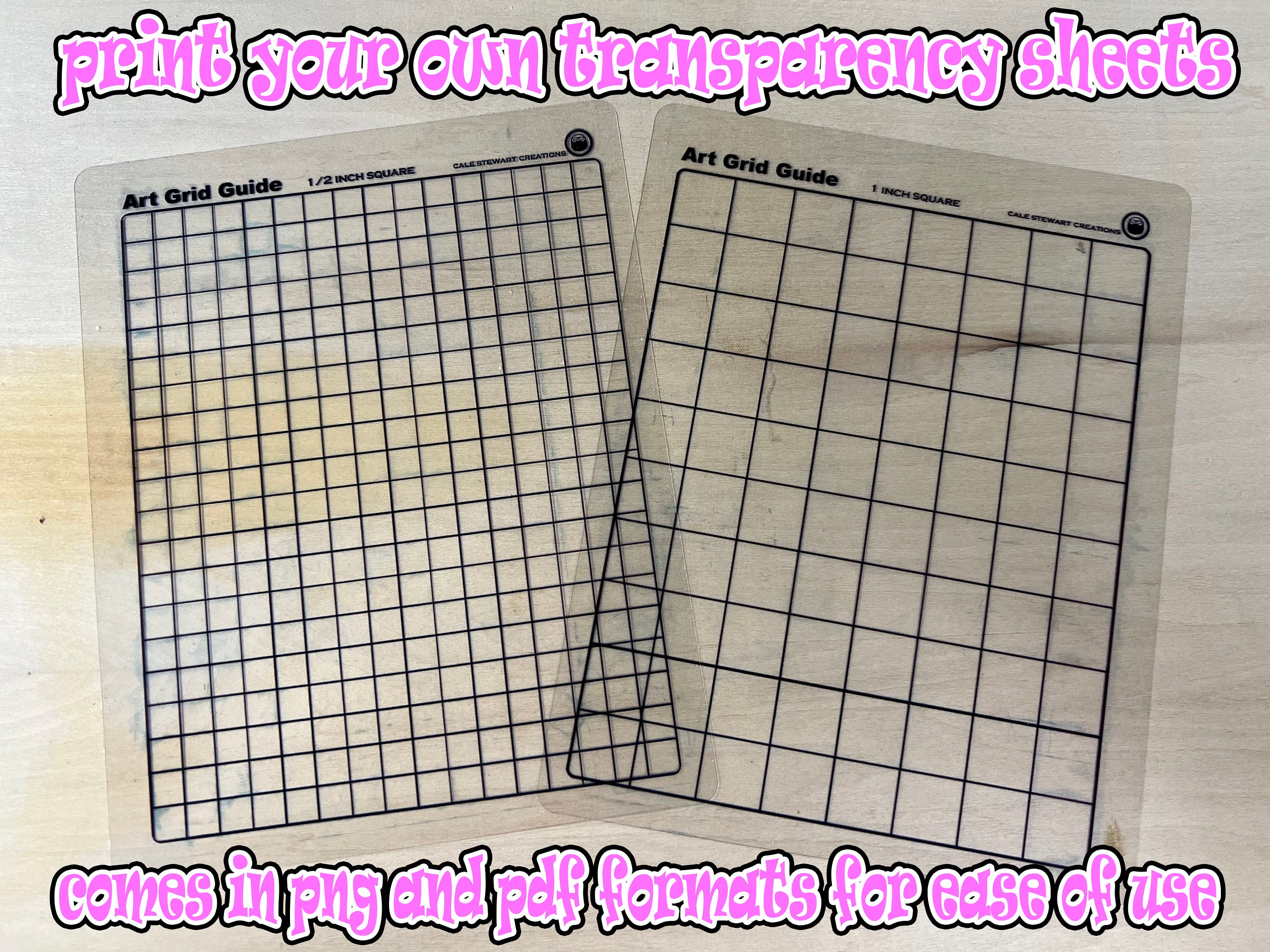 Digital Download for Printable Transparent Drawing Grid Overlay - Etsy