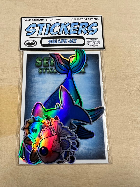 Ocean Sticker Pack Whale Sea Creators Stickers Waterproof - Etsy