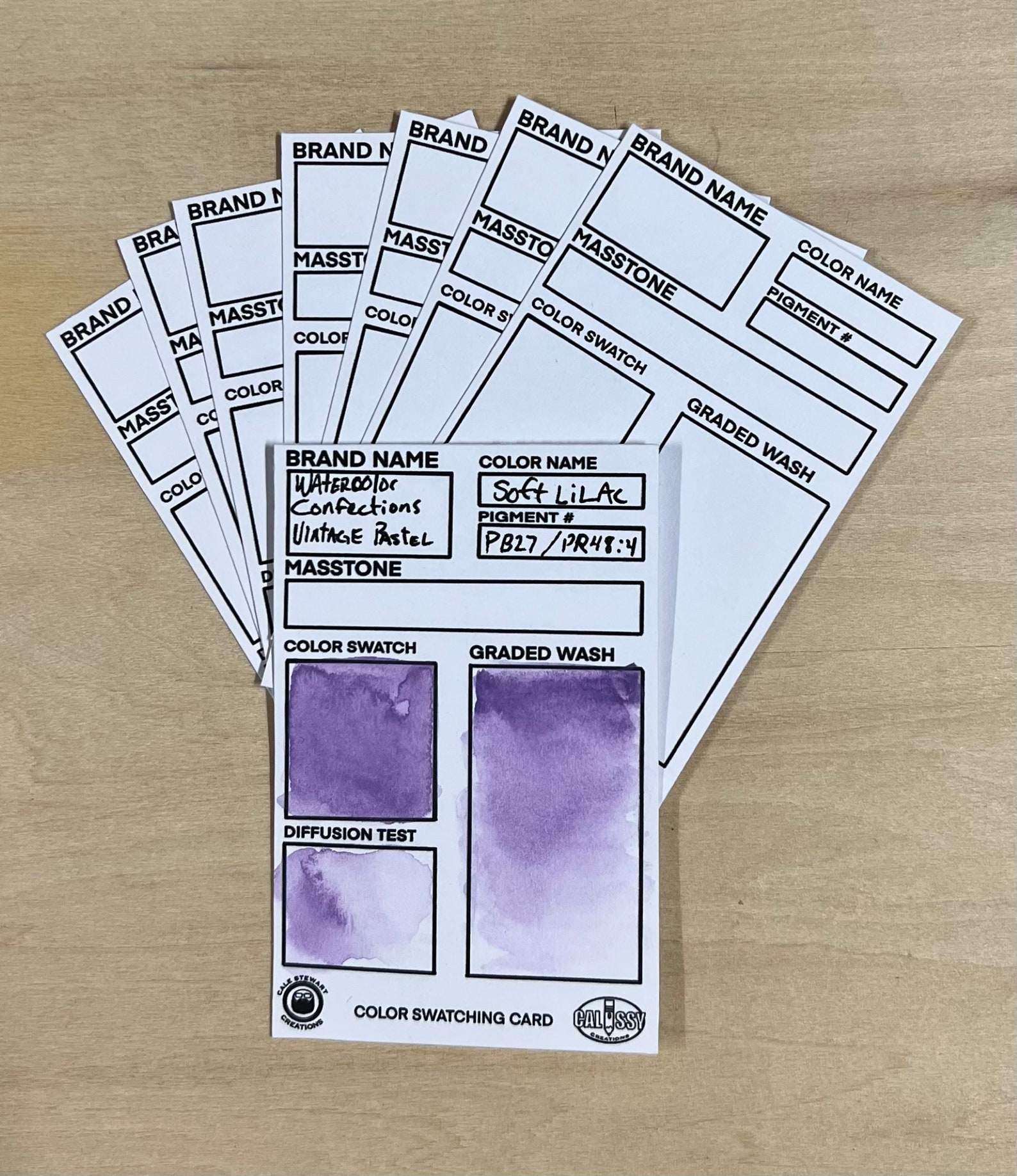 Printable Color Swatch Cards Blank, Swatch Chart for Artists, Teachers ...