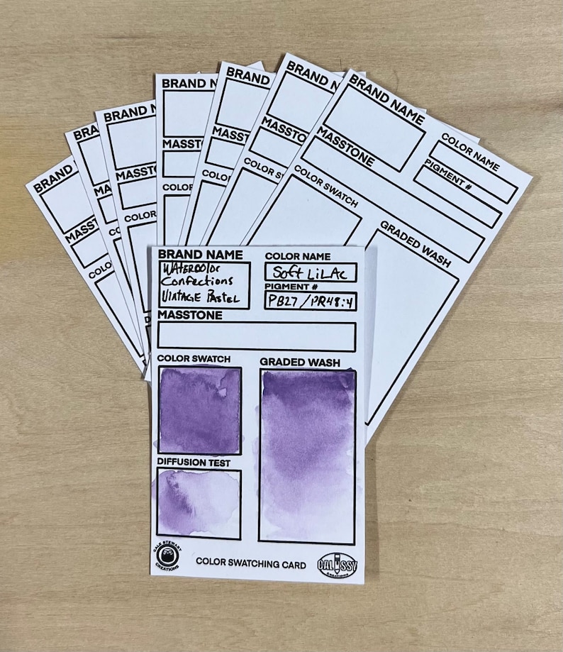 Printable Color Swatch Cards Blank, Swatch Chart for Artists, Teachers ...