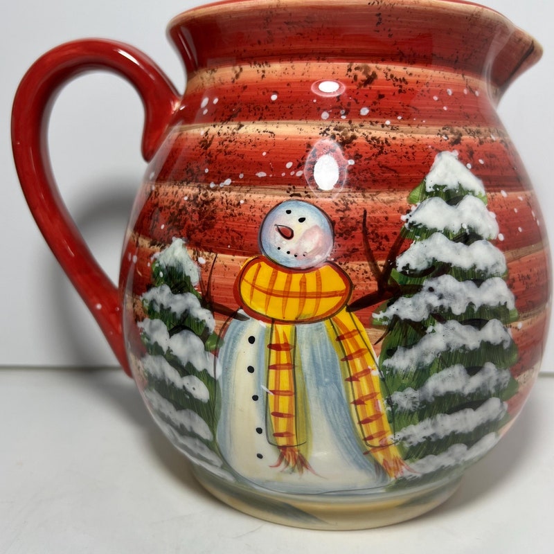 Snowman Pitcher - Etsy