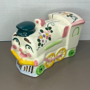 Vintage MCM Ceramic Hand Painted Train Bank Made in Japan - Etsy