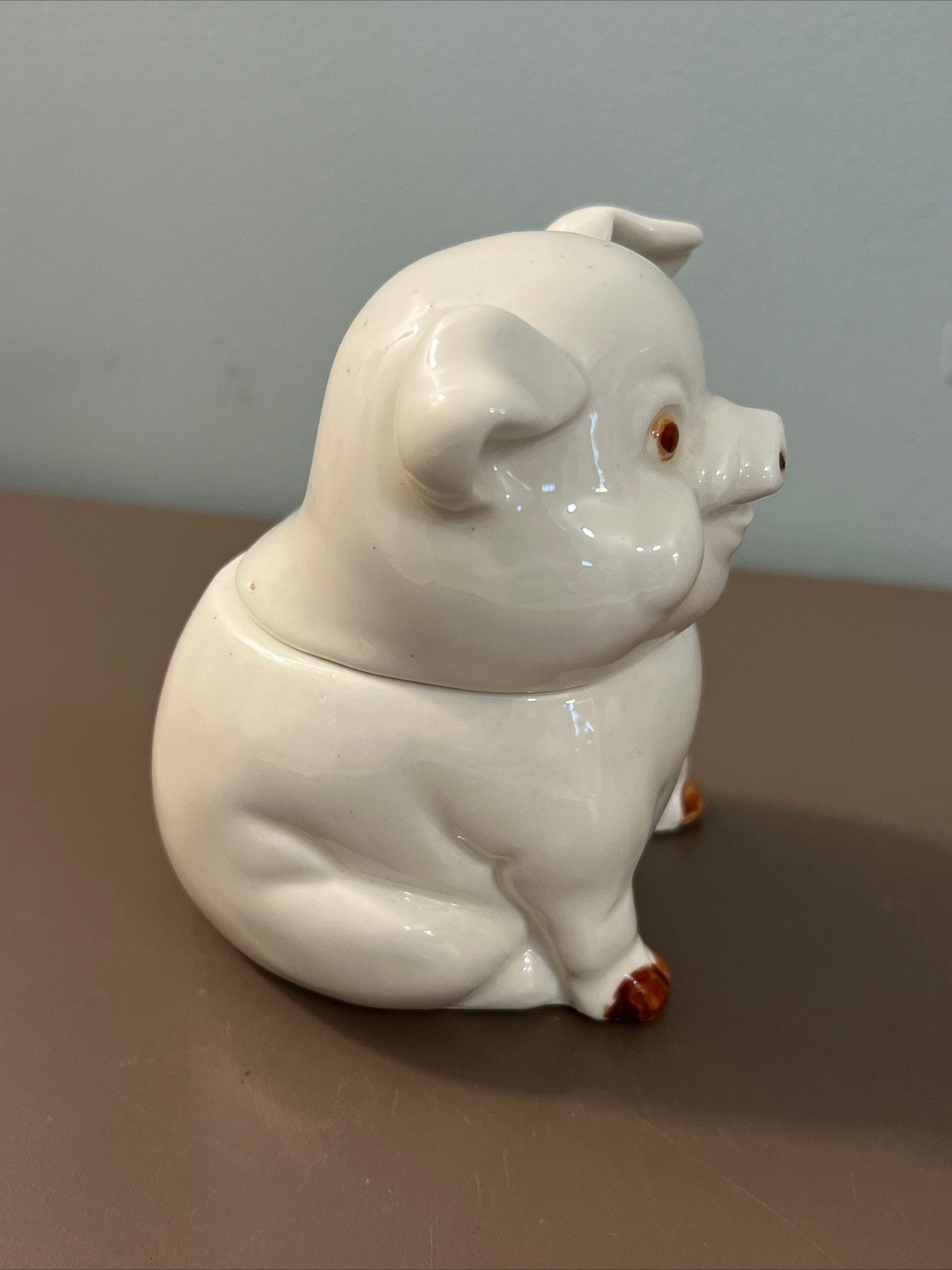 Lipco Mid Century Porcelain Pig Sugar Bowl Made in Taiwan - Etsy