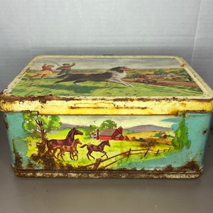 Vintage Lassie and Black Beauty Metal Lunch Box With Complete Thermos ...